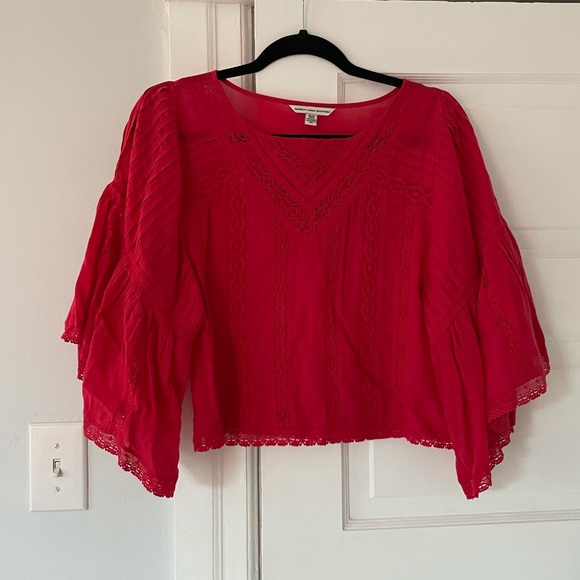 American Eagle Outfitters | Tops | Red Bohemian Blouse | Poshmark